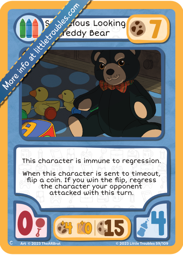 Suspicious Looking Teddy Bear - Little Troubles